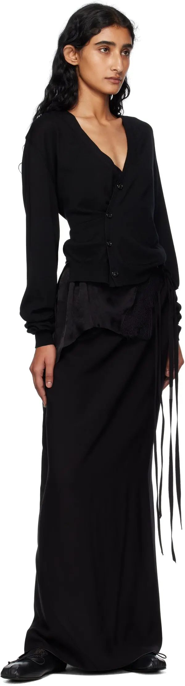 Ann Demeulemeester Black Zofia Cardigan In 099 Black - 20% Off